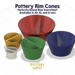 Rim Shaper for Pottery Crafting, Cone for Round Ceramic Rims, Multiple ...