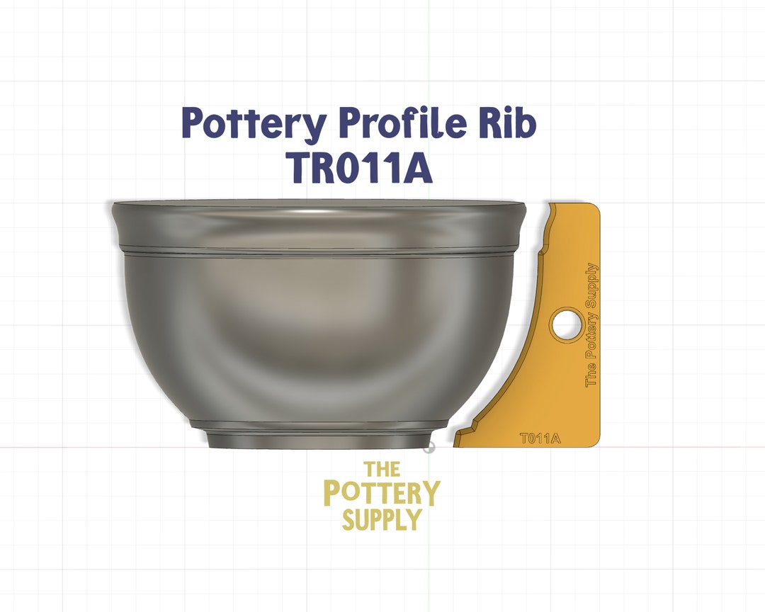 Profile Rib for Mugs Cups and Bowls, Throwing Rib, Ceramic Shaping Tool ...