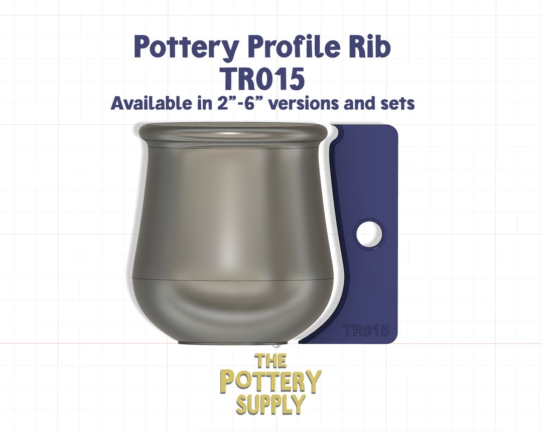 Mug & Cup Pottery Shaping Rib - Shaped Plastic Clay Tool for Wheel ...