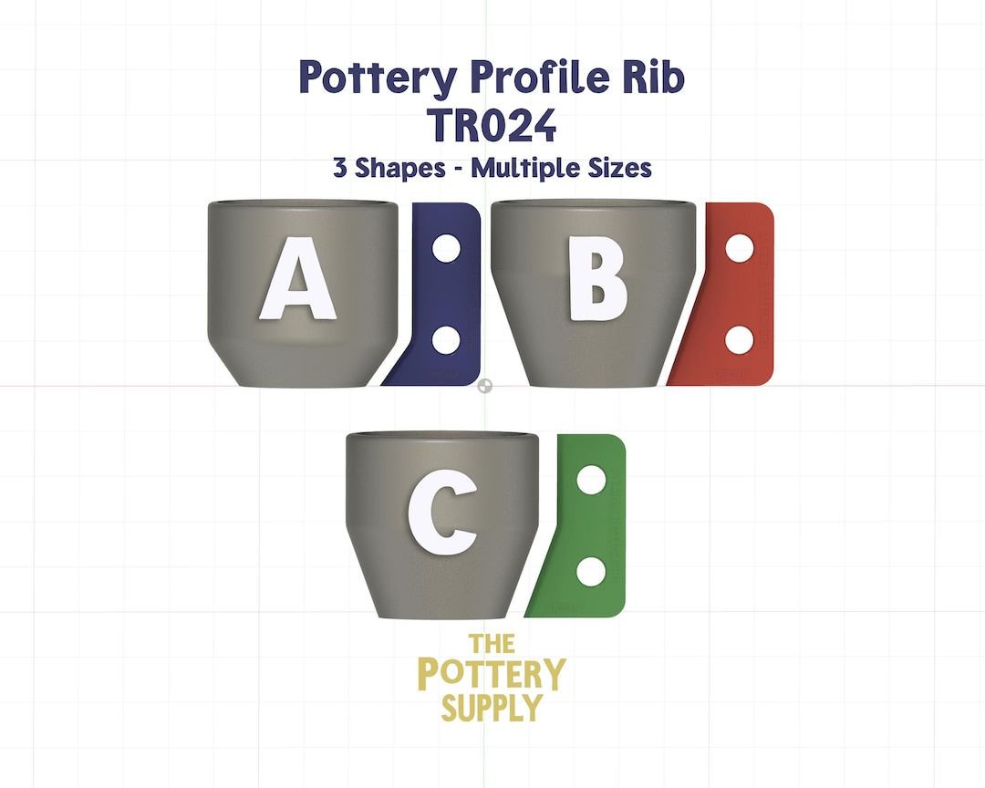 Profile Ribs for Mugs and Cups, Pottery Throwing Rib, Ceramic Shaping ...
