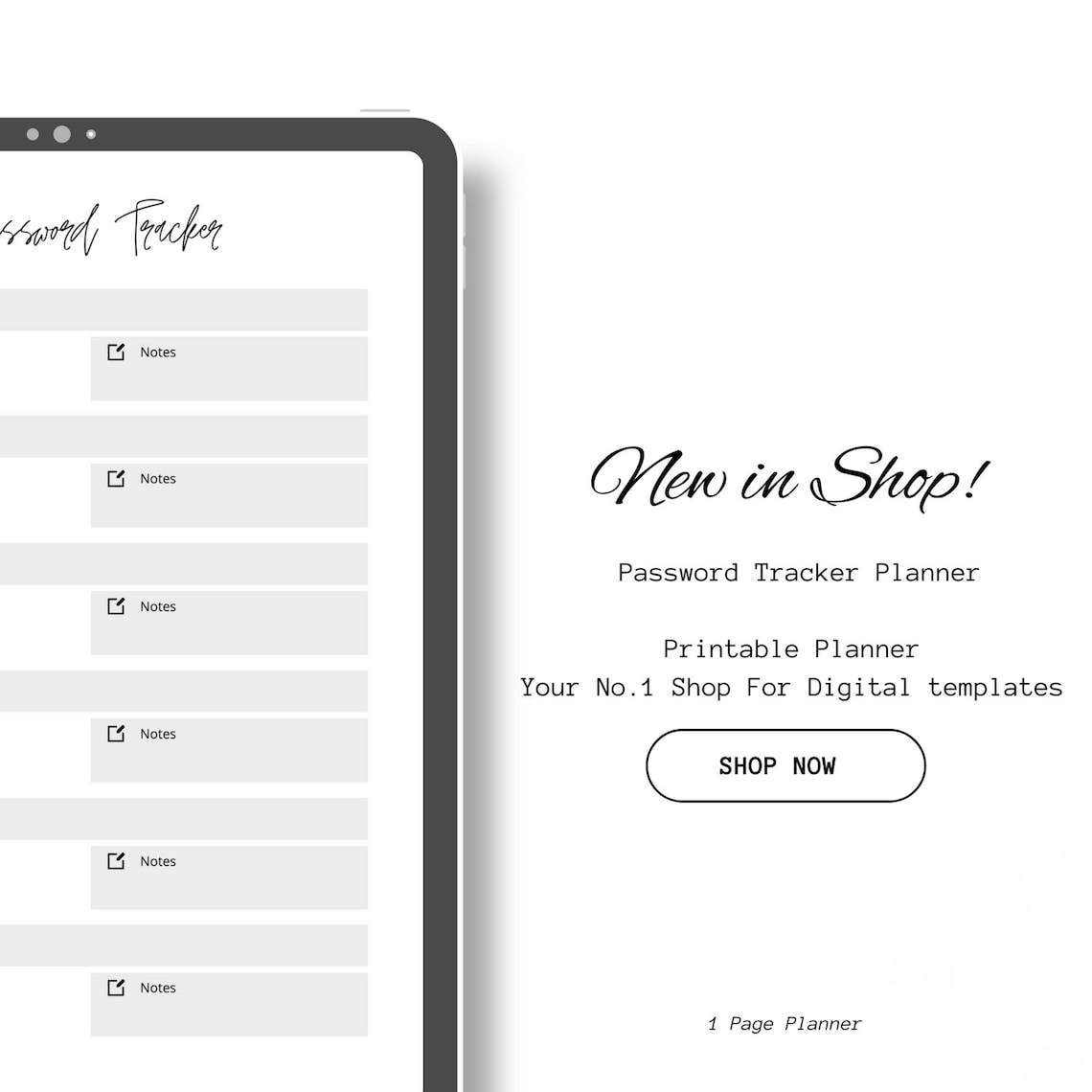 Password Tracker Printable & Fillable, Password Organizer, A4, A6 ...