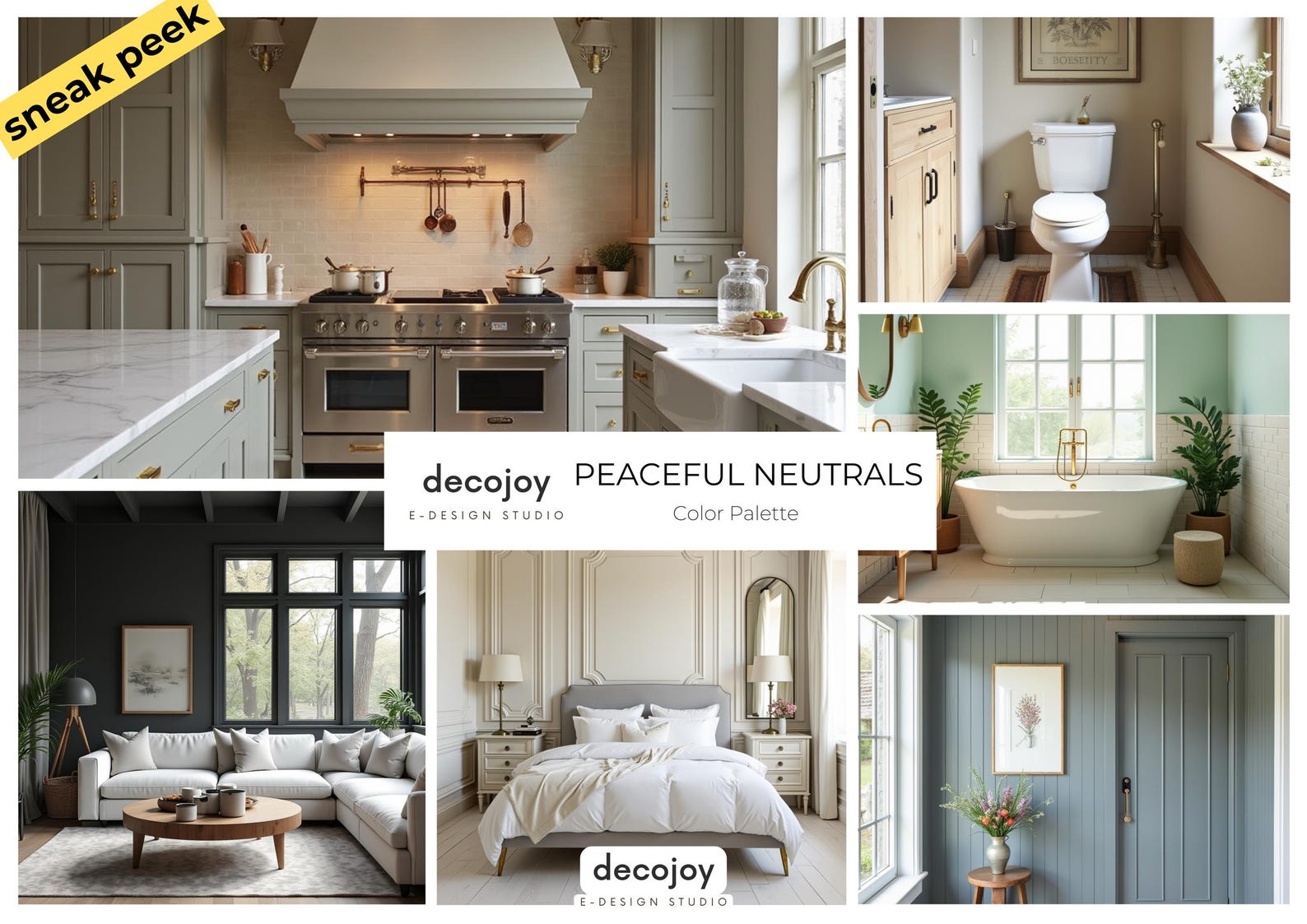 PEACEFUL NEUTRAL Sherwin Williams Paint Palette | Whole House Color ...