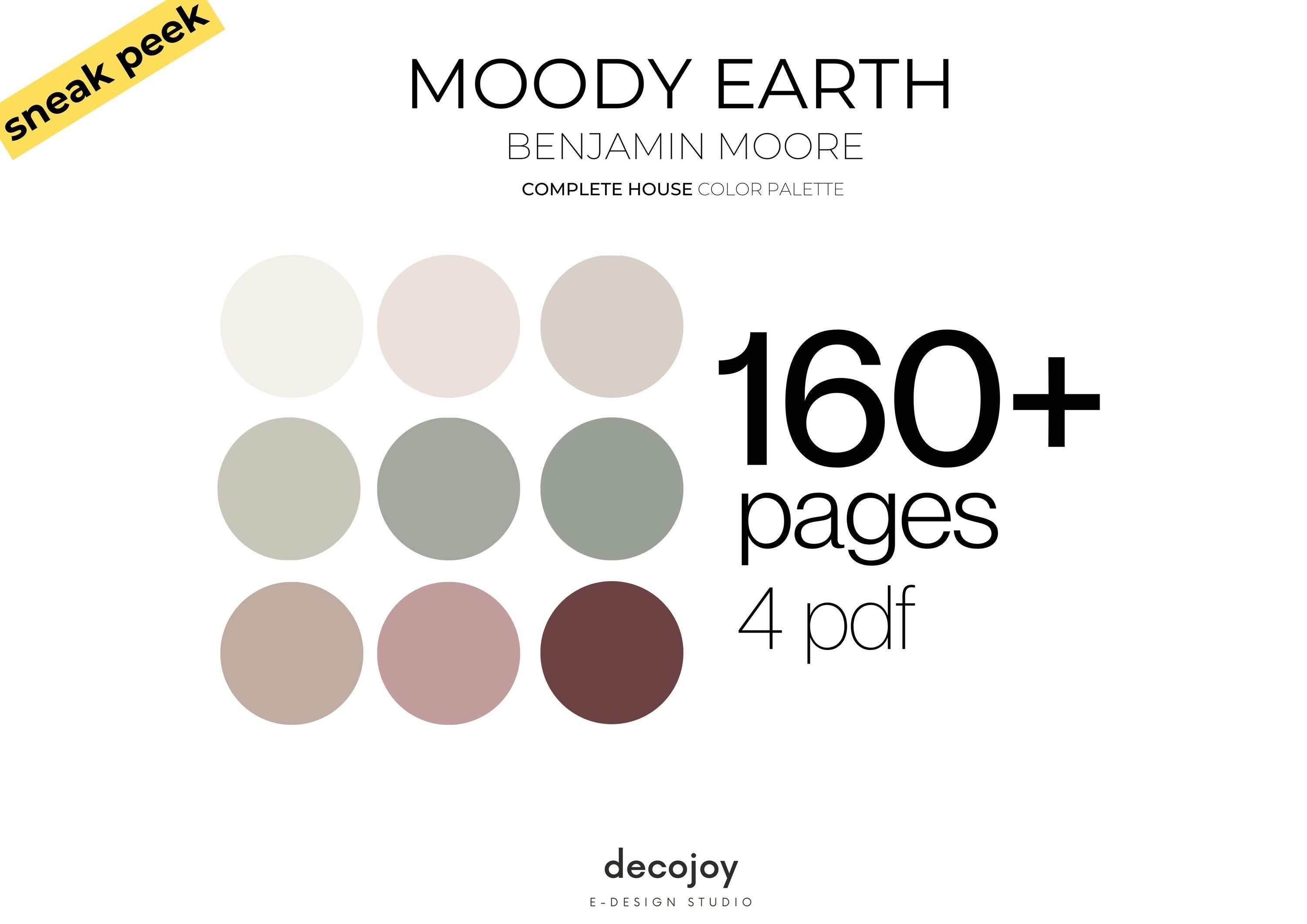 Moody Earth Benjamin Moore Paint Palette: Modern Home Interior Colors ...