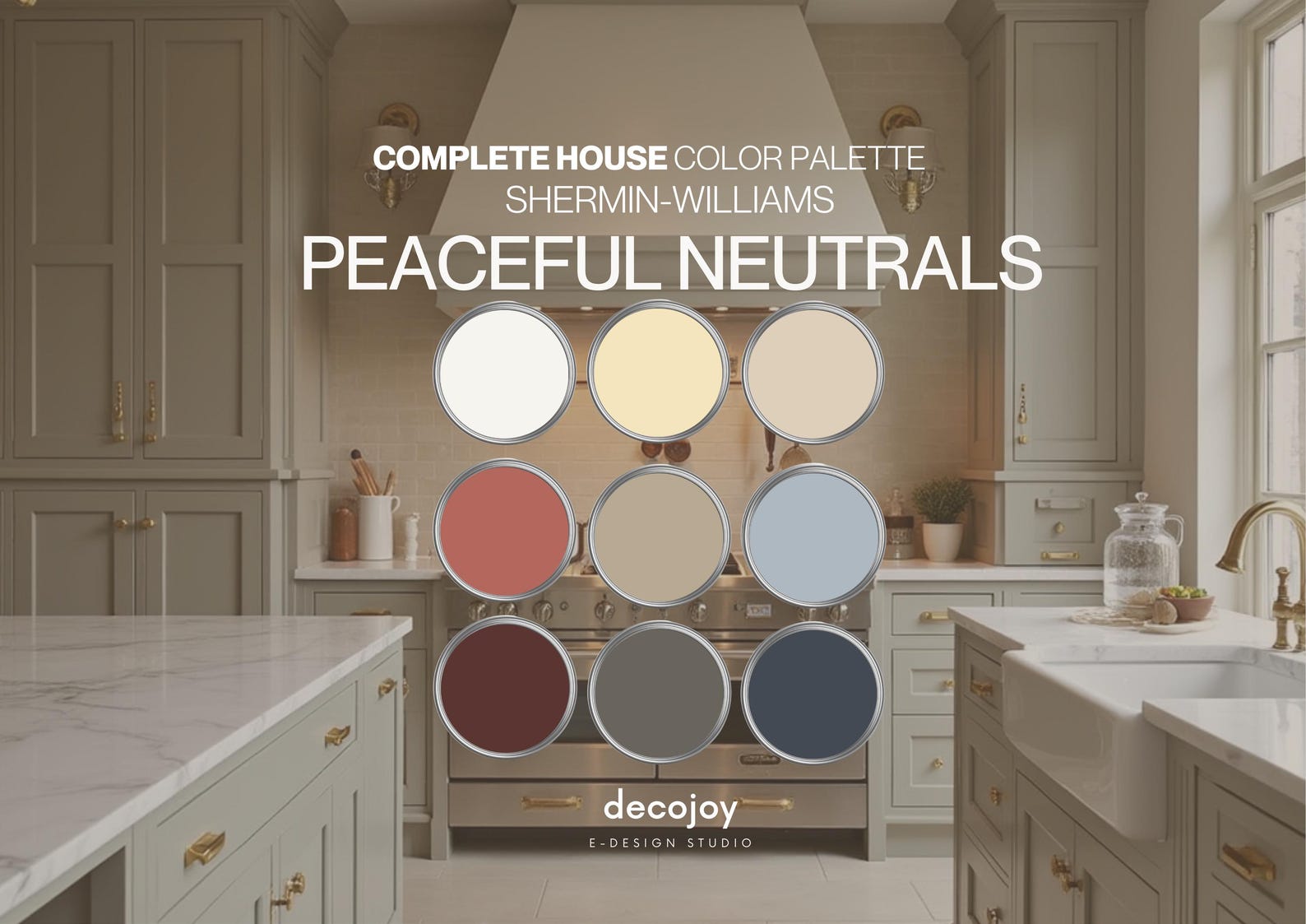 PEACEFUL NEUTRAL Sherwin Williams Paint Palette | Whole House Color ...
