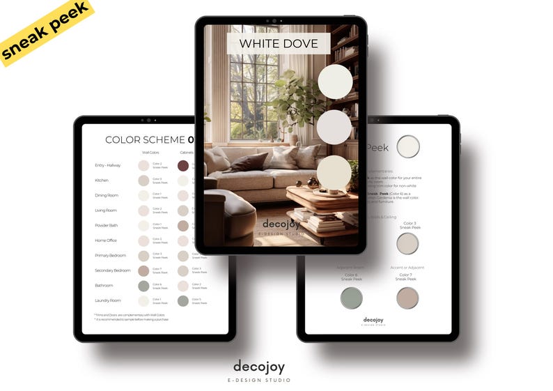 White Dove Benjamin Moore Paint Color Palette (digital Download) - Etsy