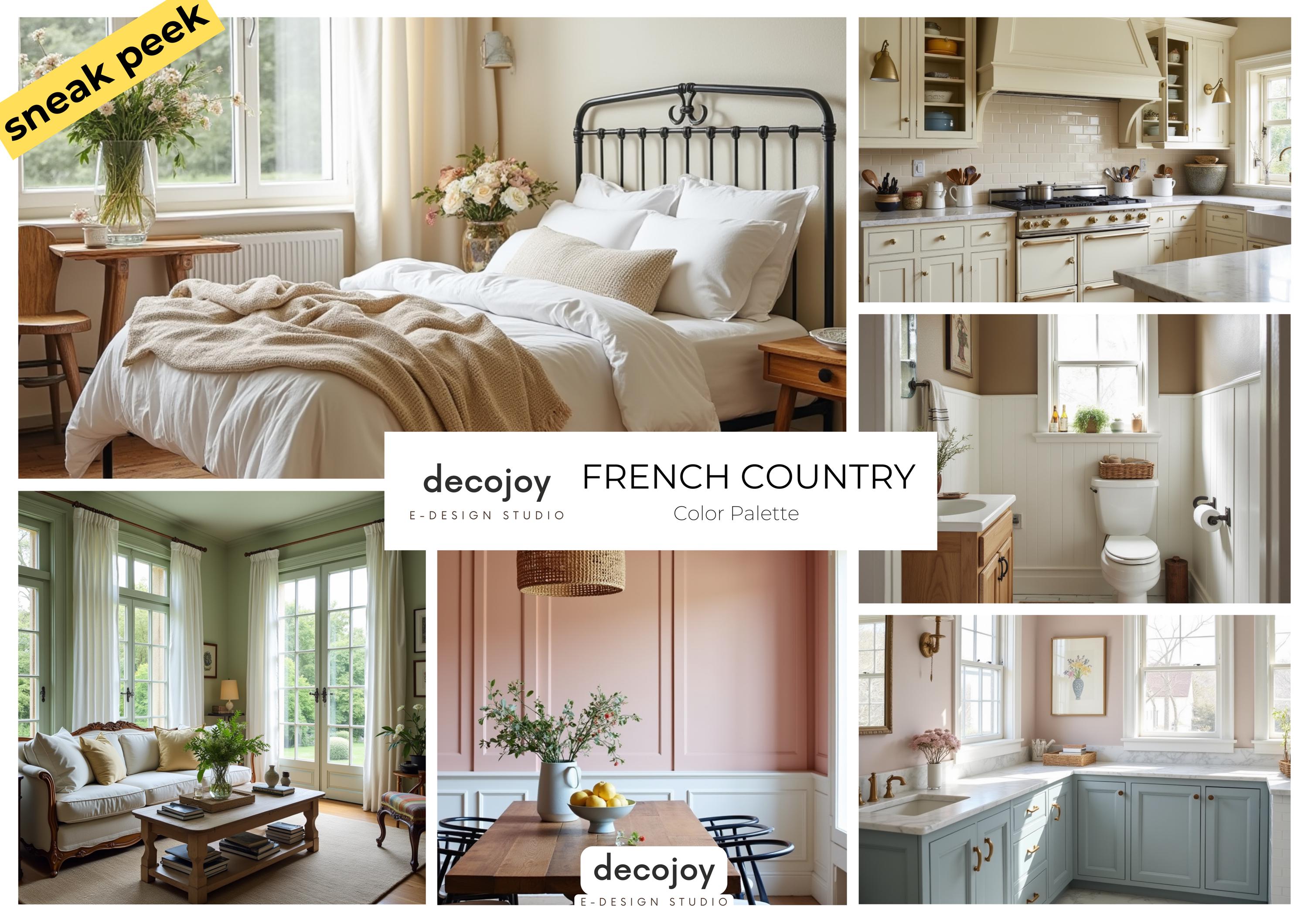 FRENCH COUNTRY Sherwin Williams Paint Palette | Cottage Whole House ...