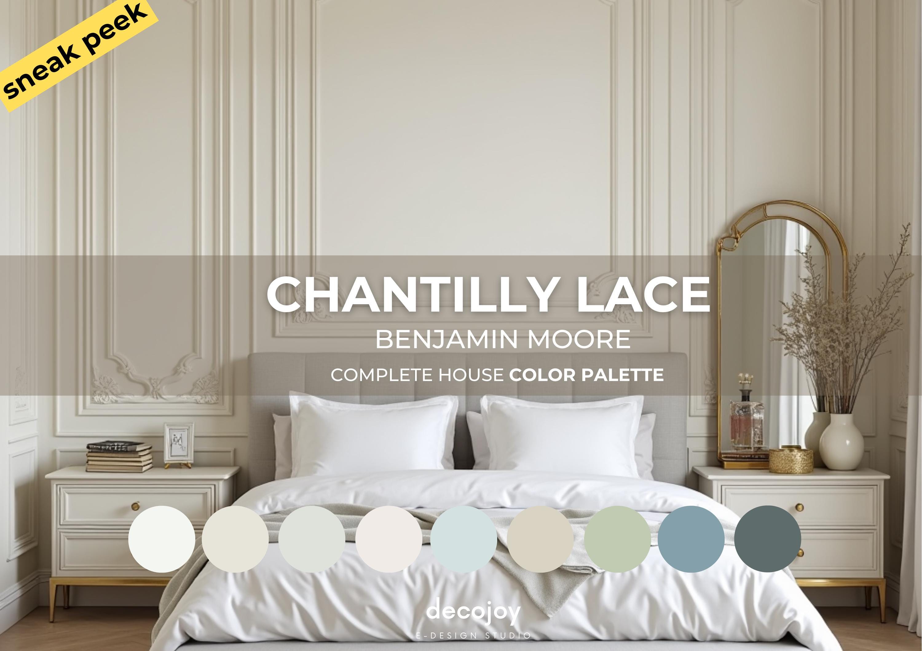 Chantilly Lace Benjamin Moore Paint Palette: Whole House Color Scheme ...