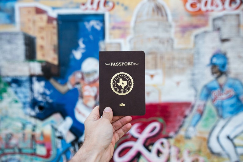 Republic of Texas Passport & History Book - Etsy