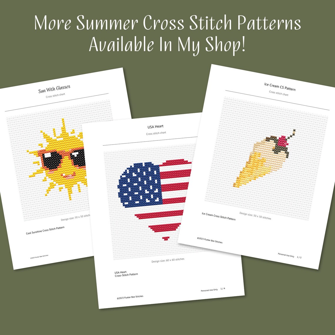 Beach Umbrella Cross Stitch Pattern Digital Download Summer Cross ...