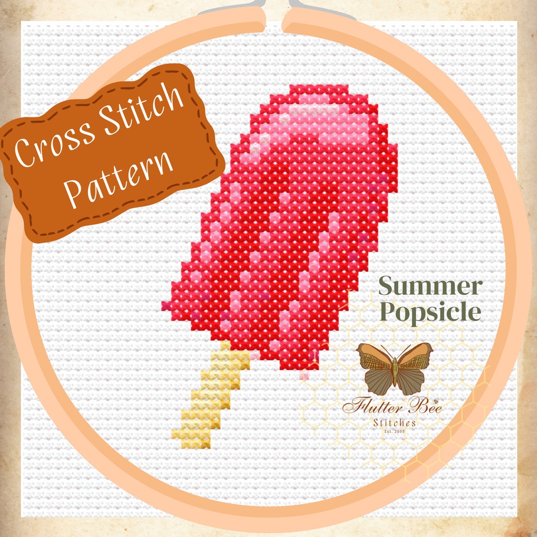Popsicle Cross Stitch Pattern Digital Download Summer Cross Stitch ...