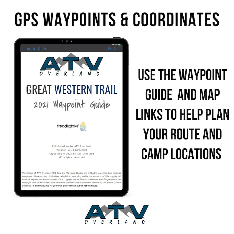2021 Great Western Trail GPX Waypoint Guide - Etsy
