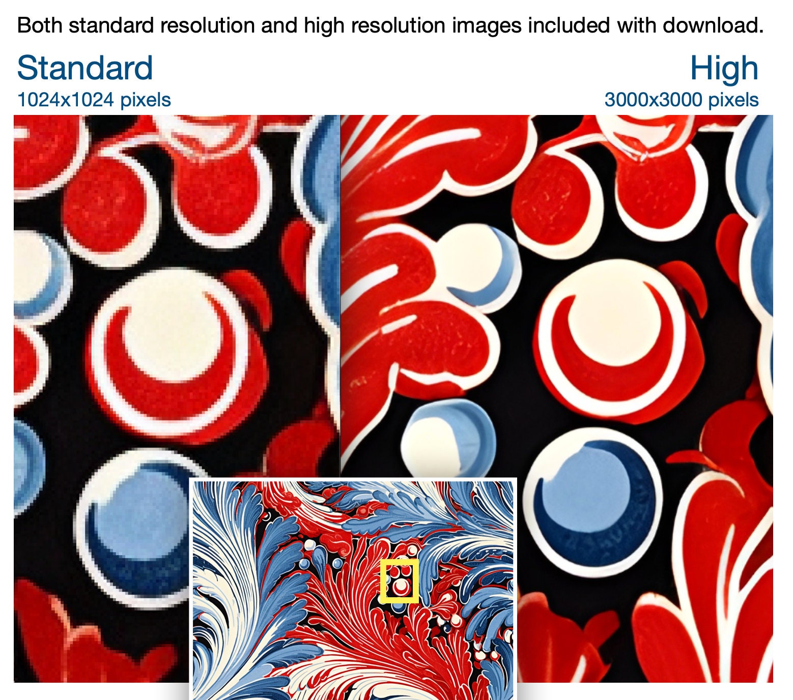 Red White & Blue Floral Paisley Seamless Paper Pattern Pack | 24 ...