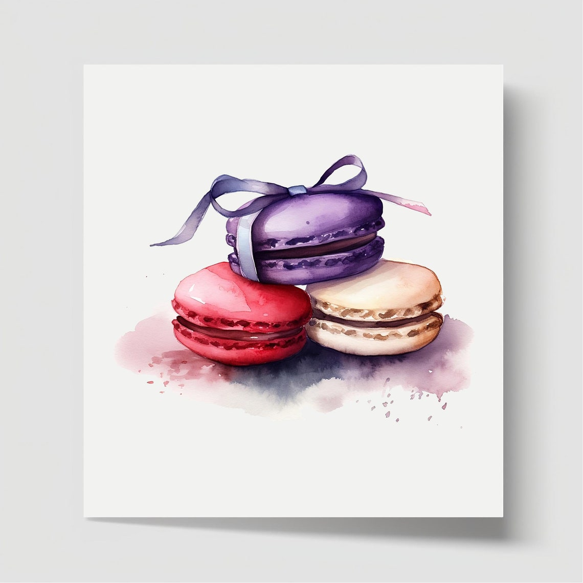 8 Watercolor Macaroon Gift Clipart Bundle Sweets Clipart - Etsy