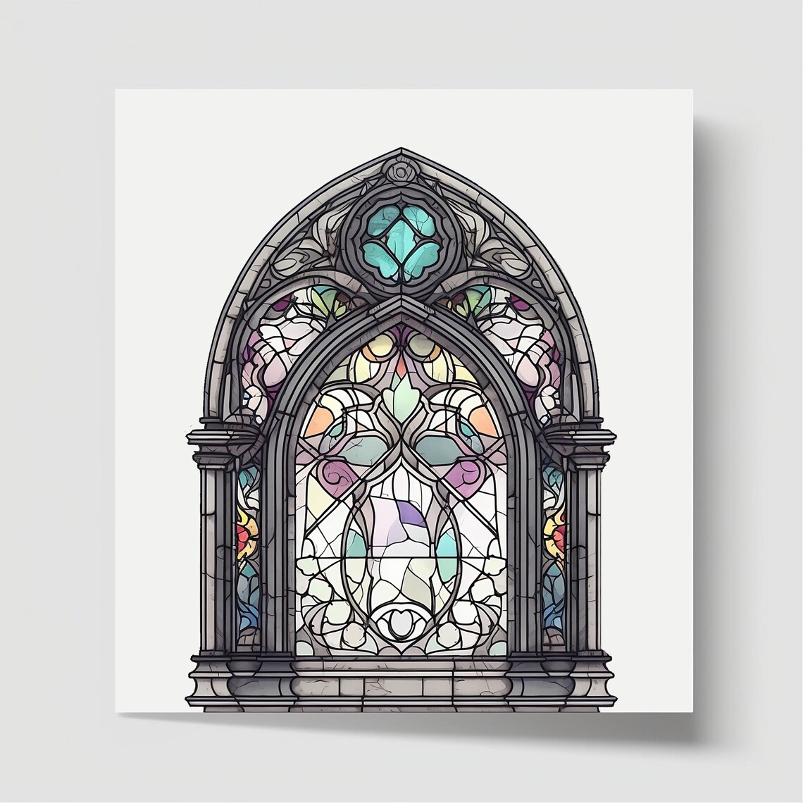 18 Best Stained Glass Windows Clipart Bundle , Vivid Colours, Stained ...