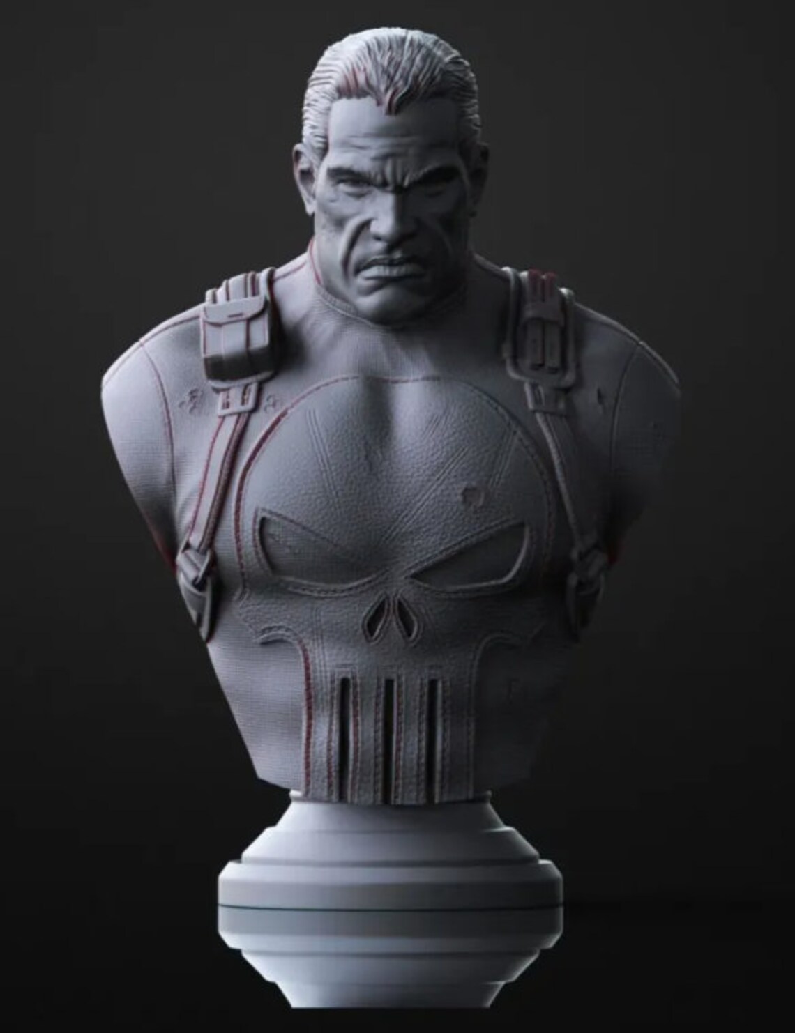 The Punisher Bust 3D STL File 3D Printer Format - Etsy