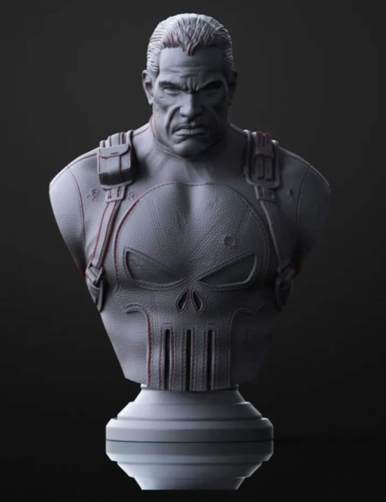 The Punisher Bust 3D STL File 3D Printer Format - Etsy
