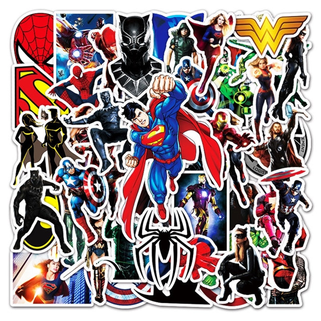 Superhero Stickers -- Waterproof -- Laptop, Hydro Flask, Scrapbooking ...