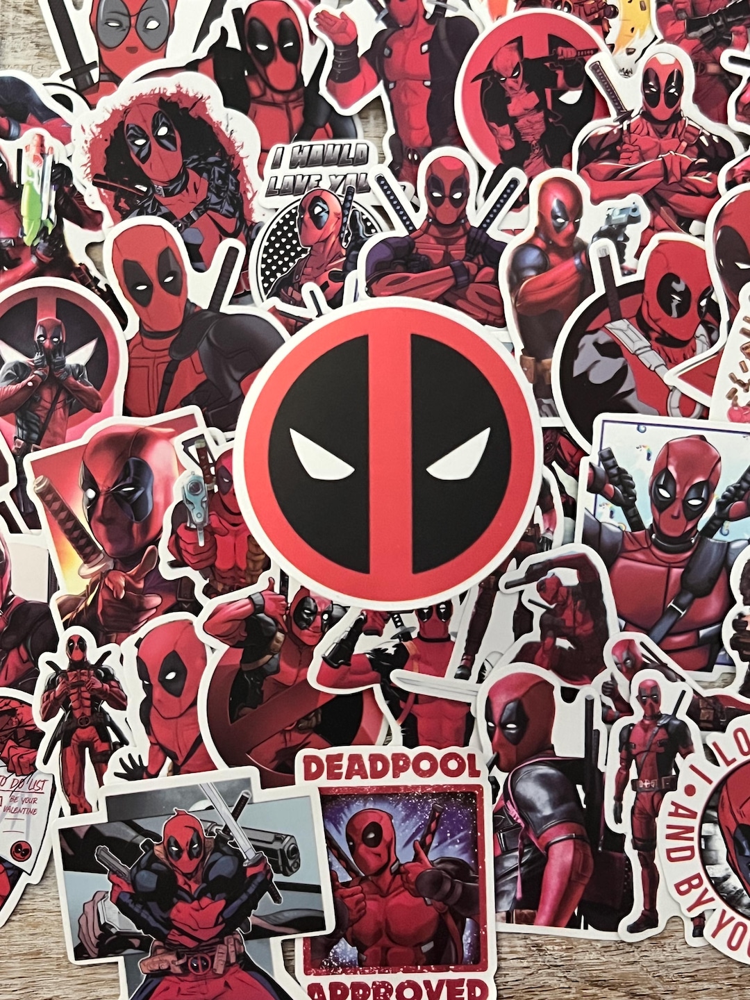 Deadpool Stickers -- Waterproof -- Laptop, Hydro Flask, Scrapbooking ...