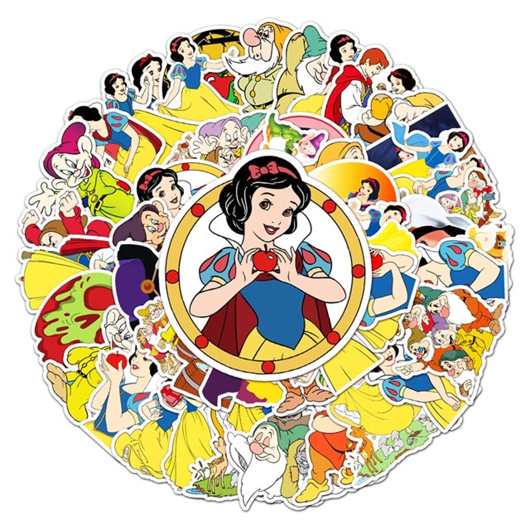 Snow White and the Seven Dwarfs Stickers -- Waterproof -- Laptop, Hydro ...