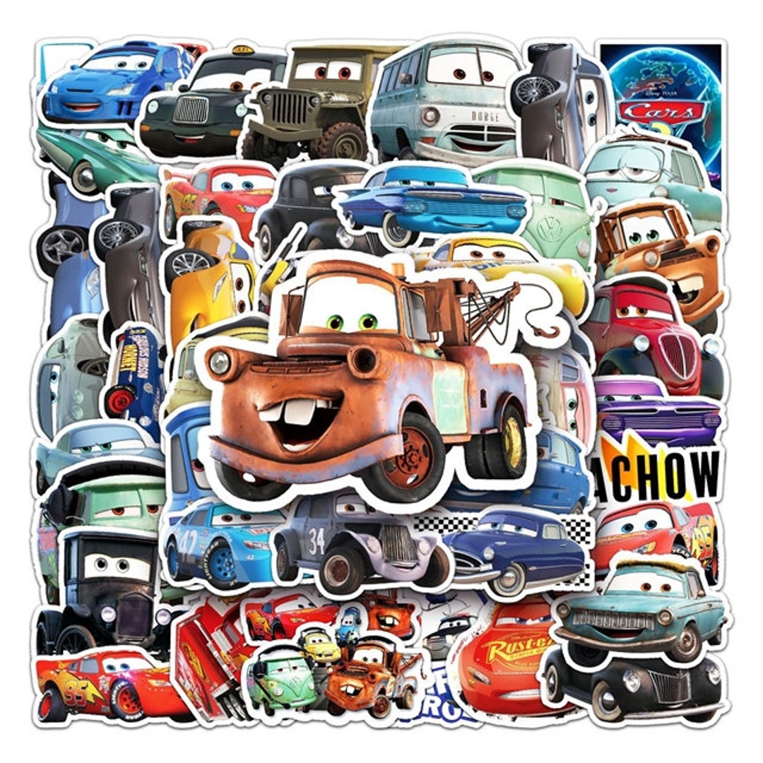 Cars Stickers -- Waterproof -- Laptop, Hydro Flask, Scrapbooking ...