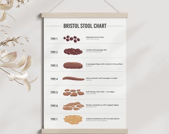 Bristol Stool Chart Digestive Health Tracker Healthy Poop Bowel ...