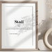 Staff Definition Print, Appreciation Gift, Printable Wall Art (PDF) - Etsy
