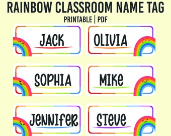 Animal Classroom Name Tags | Printable, Editable (PDF) - Etsy