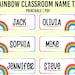 Classroom Name Tags Template Cute Face Rainbow | Editable | Printable ...