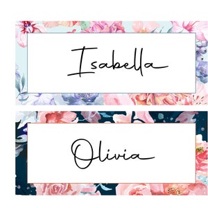 Classroom Name Tags Template Flowers | Editable | Printable ...