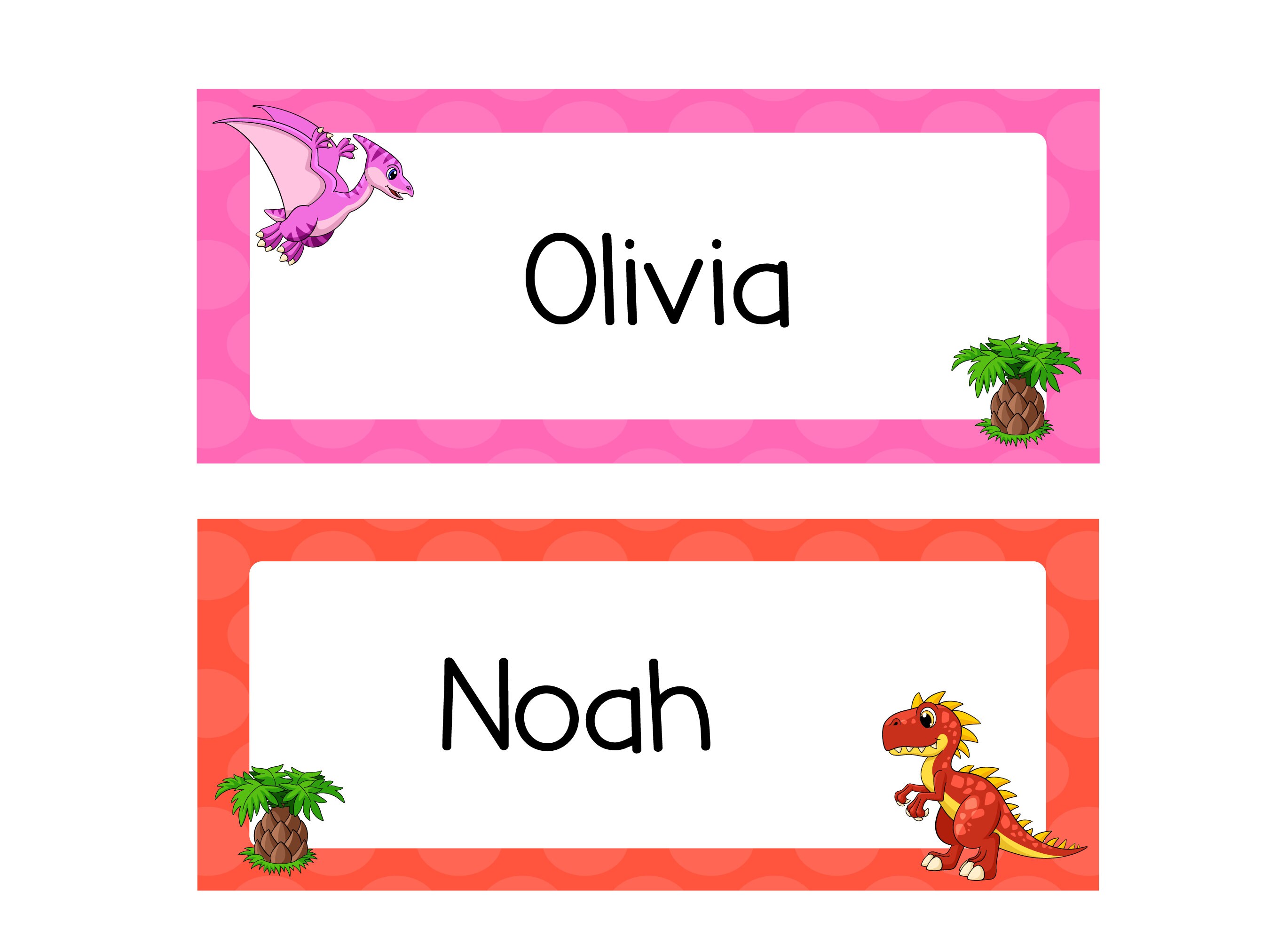 Classroom Name Tags Template Dinosaur | Editable | Printable ...