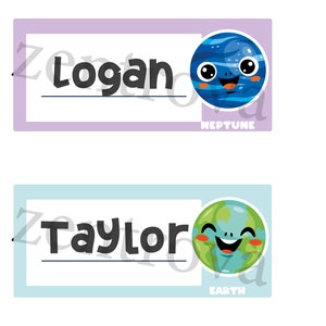 Planet Classroom Name Tags | Printable Elementary School Labels (PDF ...