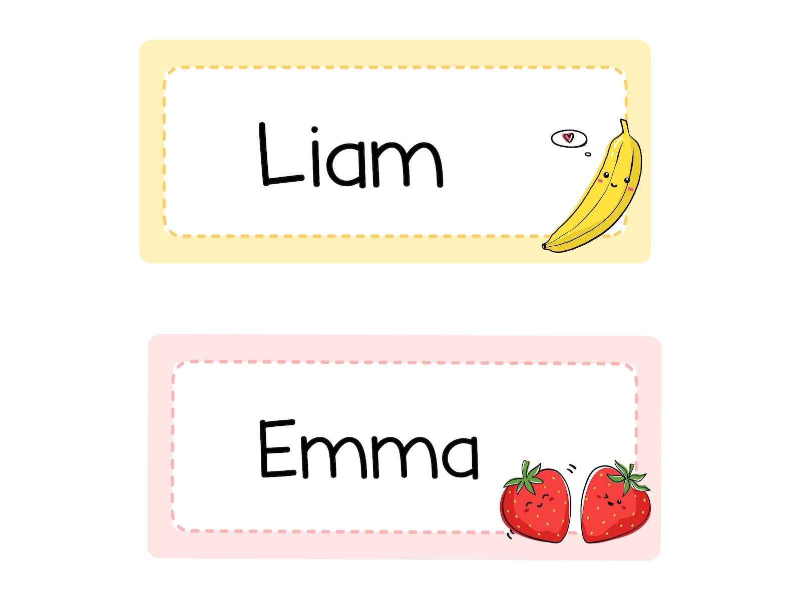 Classroom Name Tags Template Fruits | Editable | Printable | Elementary ...