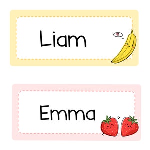 Classroom Name Tags Template Fruits | Editable | Printable | Elementary ...