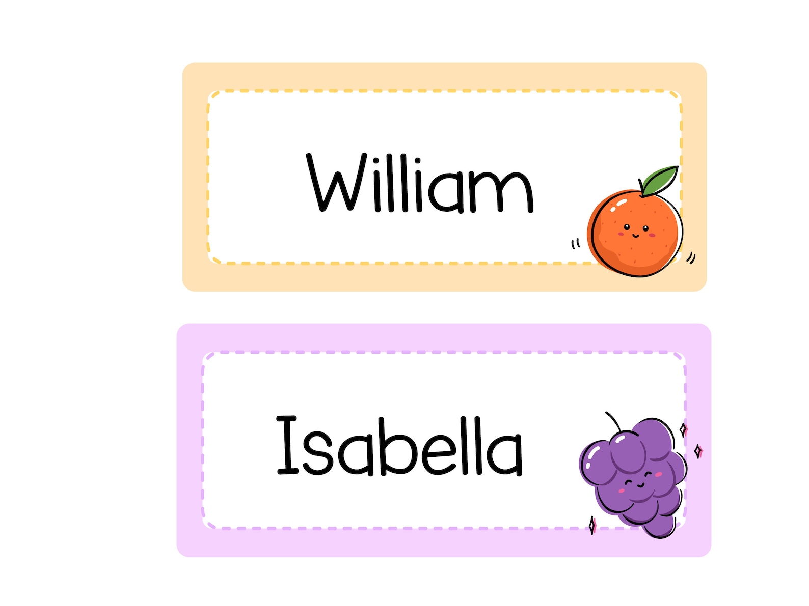 Classroom Name Tags Template Fruits | Editable | Printable | Elementary ...