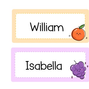 Classroom Name Tags Template Fruits | Editable | Printable | Elementary ...