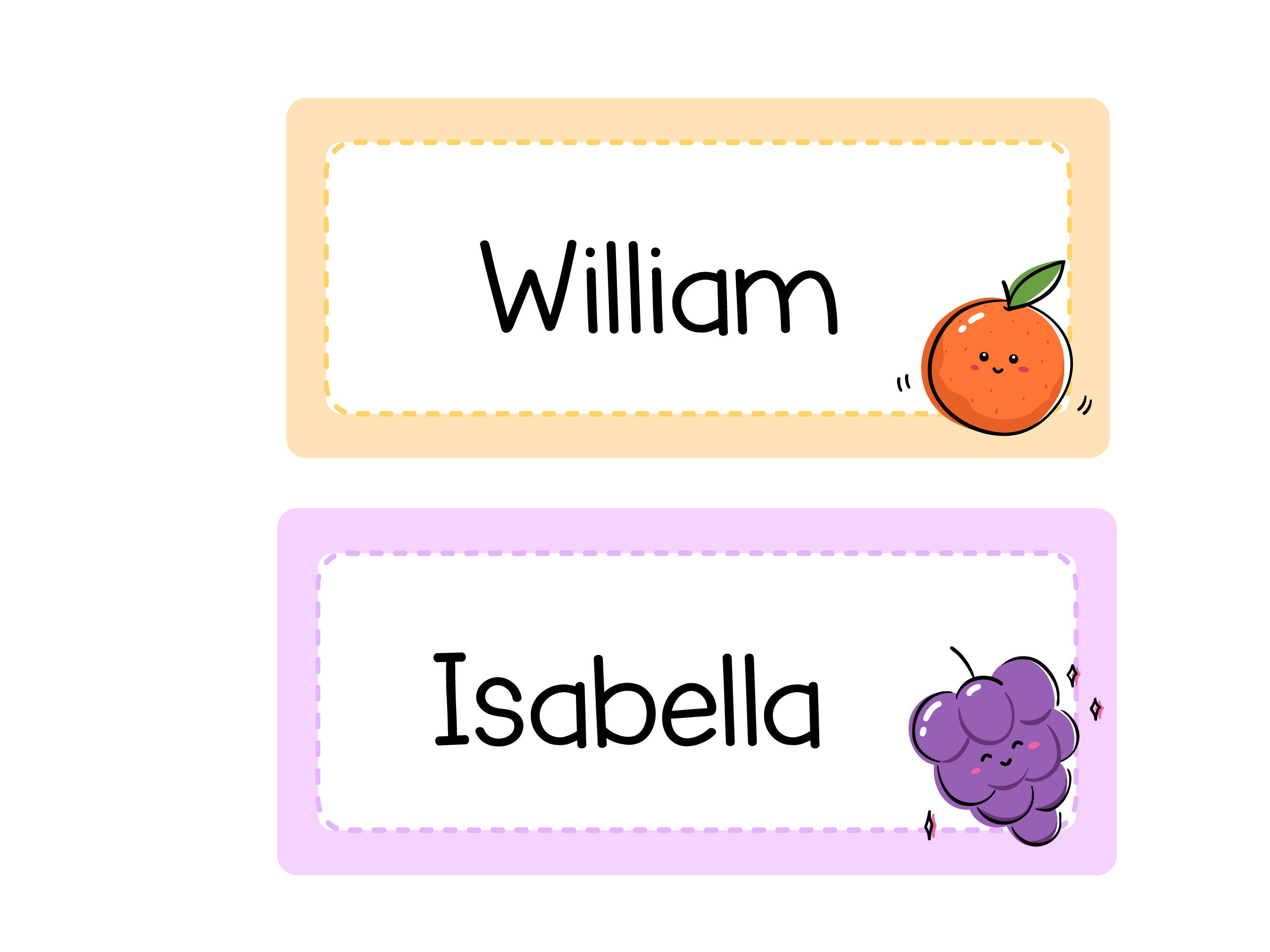 Classroom Name Tags Template Fruits | Editable | Printable | Elementary ...