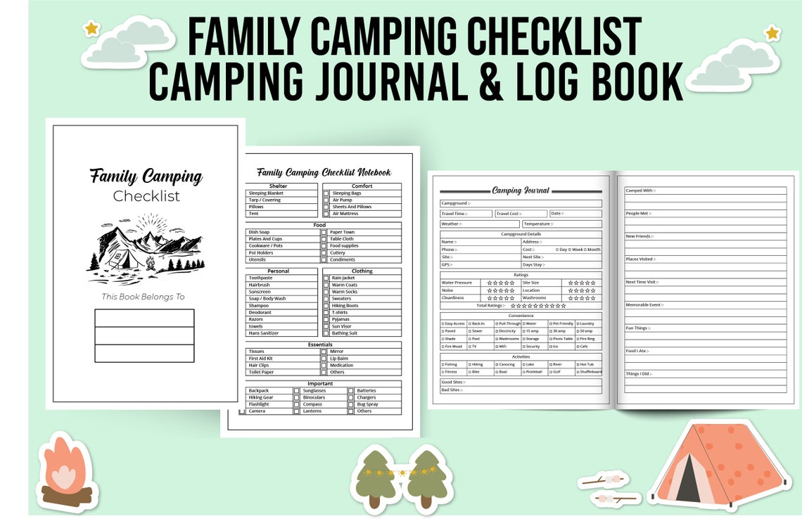 Camping Journal RV Logbook RV Printable Planner RV Trip Planning ...