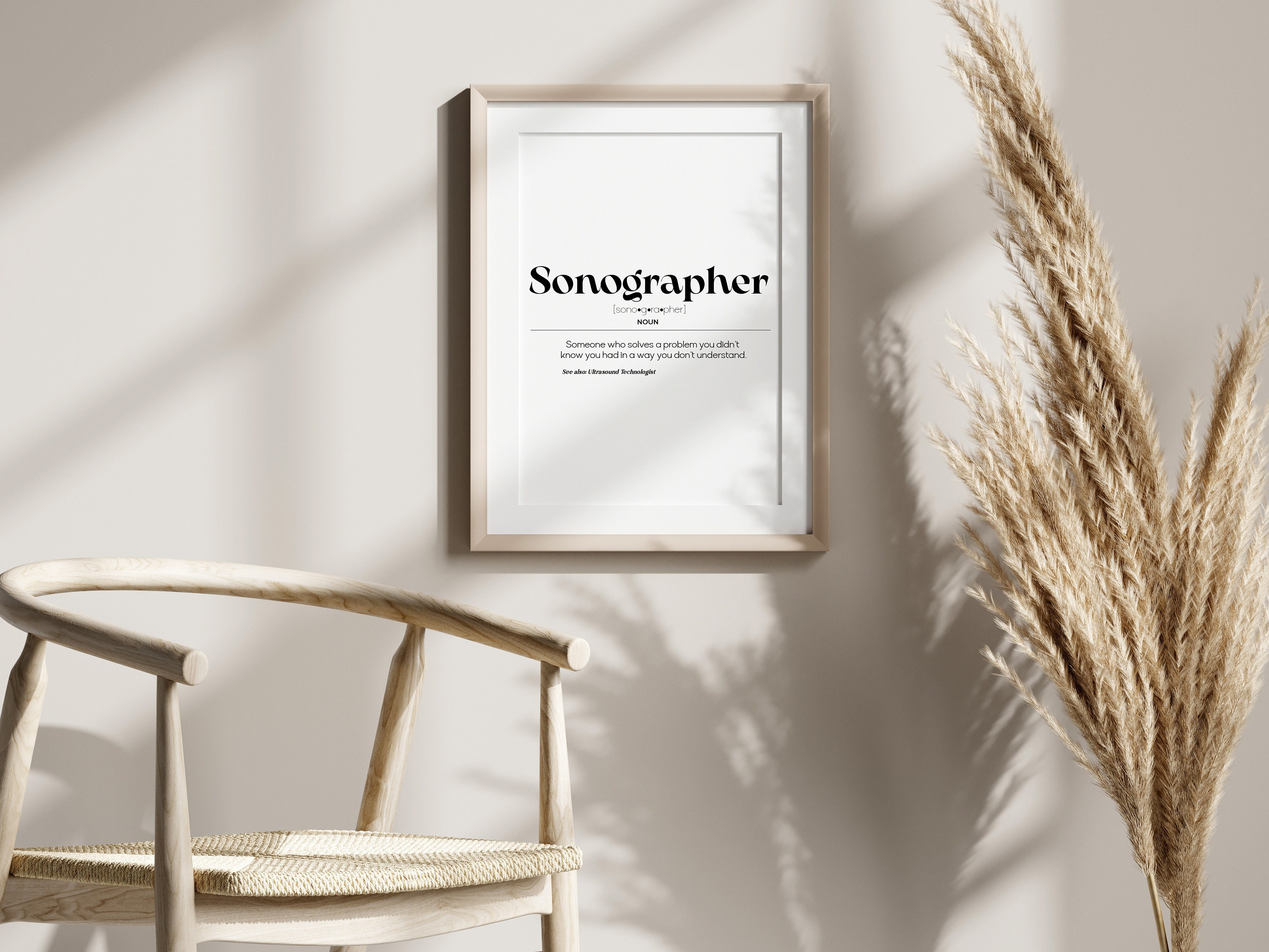 Sonographer Definition PRINTABLE Wall Art, Sonagraphy Student ...