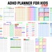 ADHD Planner for Kids, DHD Coping Skills Printable, Children ADHD ...