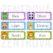 Classroom Name Tags Template Cute Animals Rainbow | Editable ...