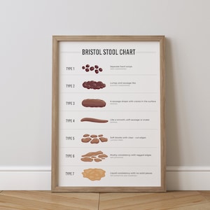The Bristol Stool Chart | Lab Wall Art | Laboratory Specialist | A ...