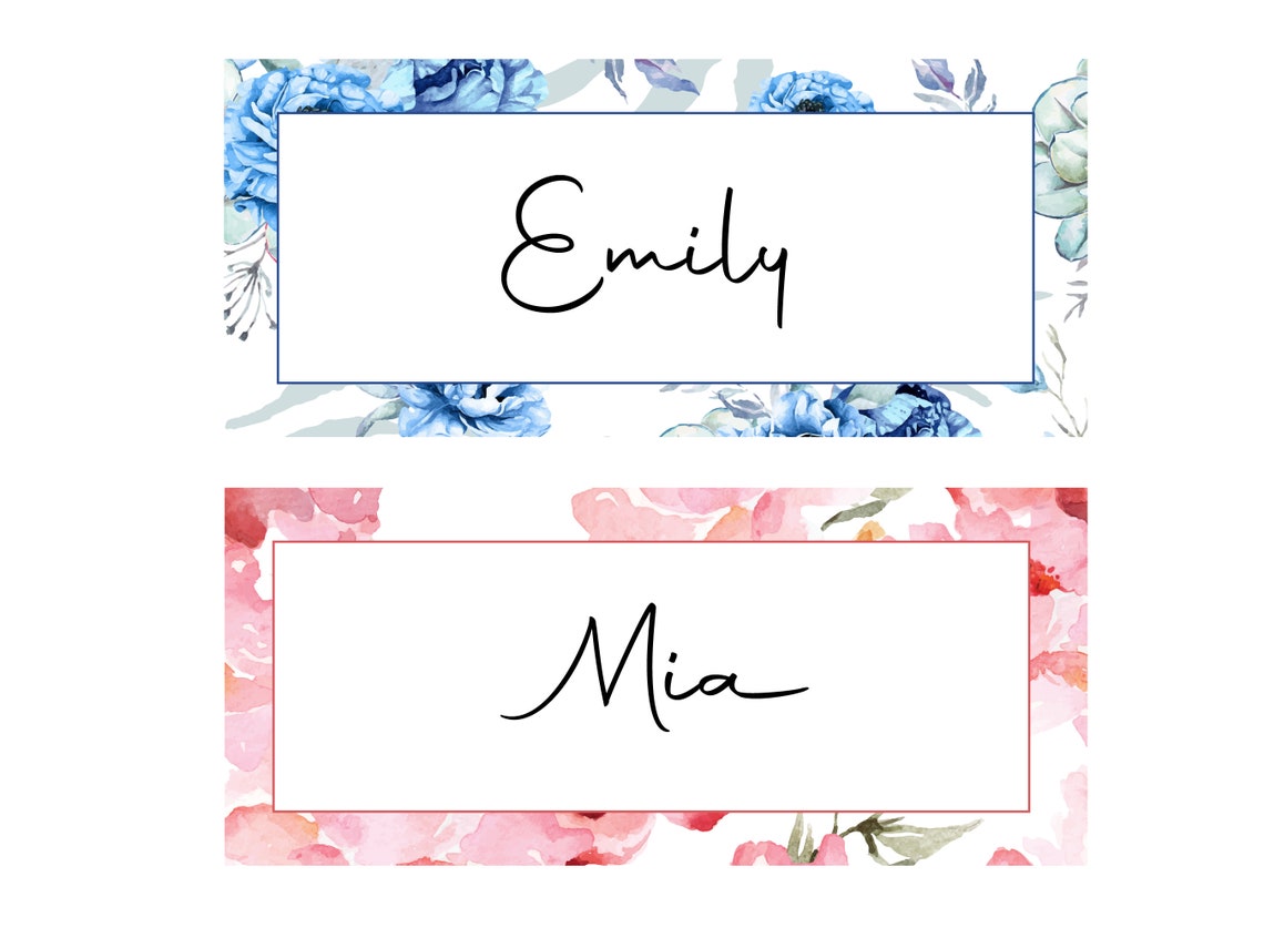 Classroom Name Tags Template Flowers | Editable | Printable ...
