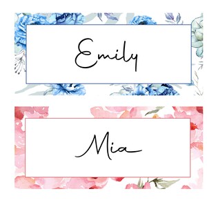Classroom Name Tags Template Flowers | Editable | Printable ...