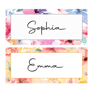 Classroom Name Tags Template Flowers | Editable | Printable ...