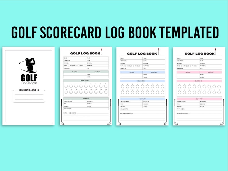 Golf Log Book KDP Interior Template Ready to Upload Ready to - Etsy