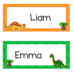 Classroom Name Tags Template Dinosaur | Editable | Printable ...