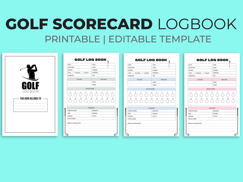 Golf Log Book KDP Interior Template, Ready to Upload| Ready to Upload ...