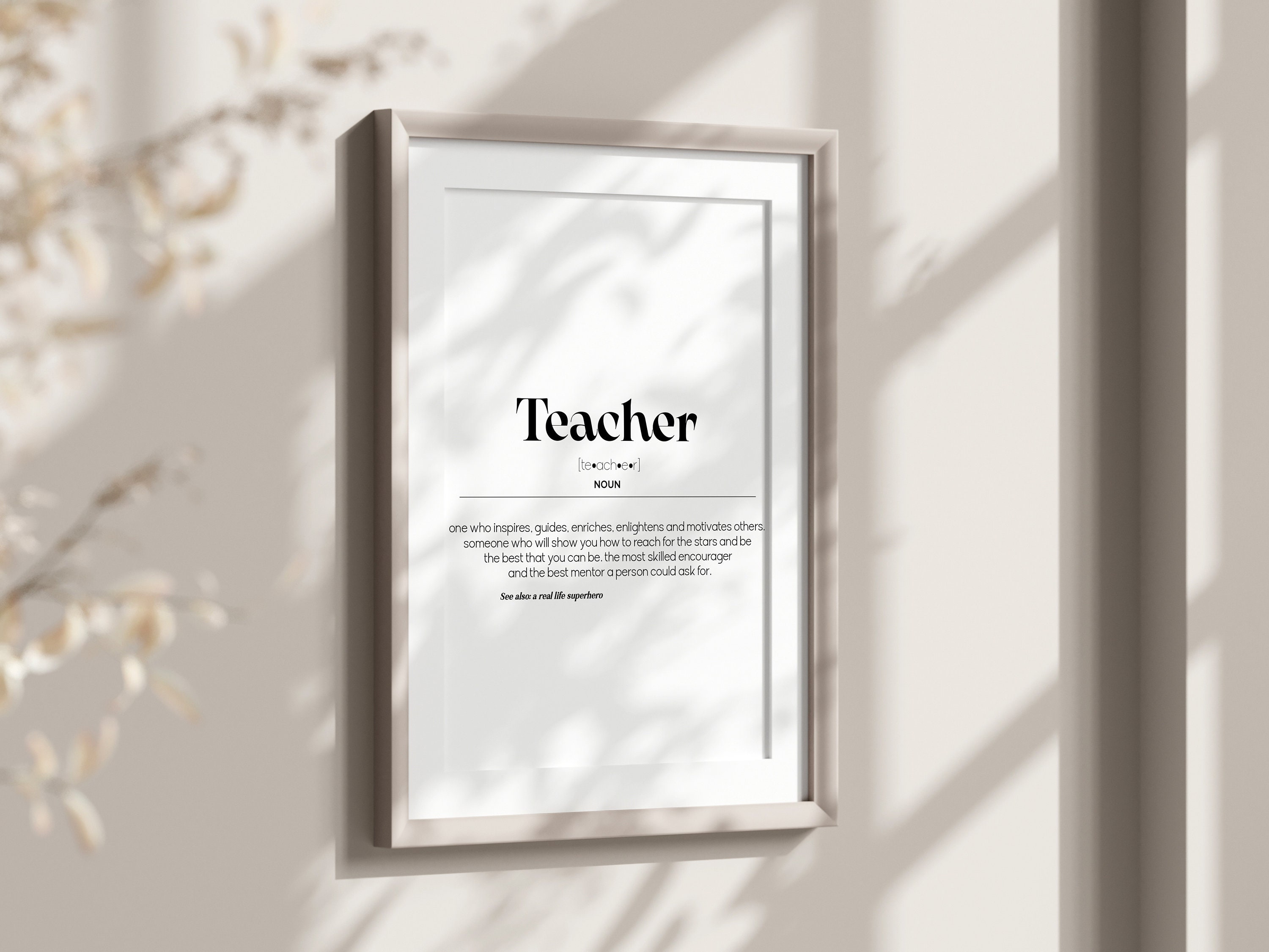 Teacher Definition Art Print, Gift for Teacher (digital Download) - Etsy