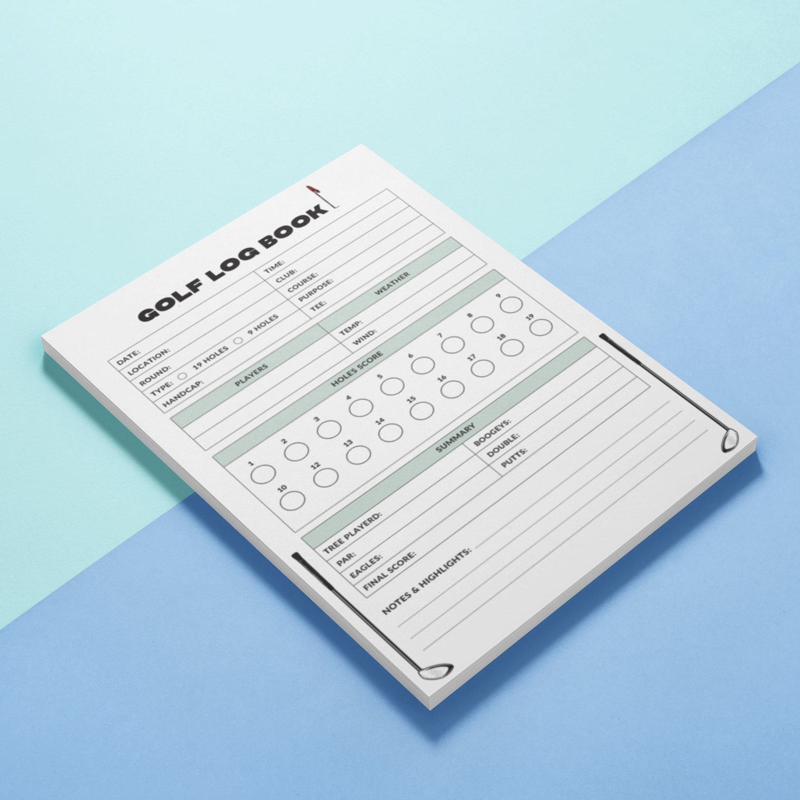 Golf Log Book KDP Interior Template, Ready to Upload| Ready to Upload ...