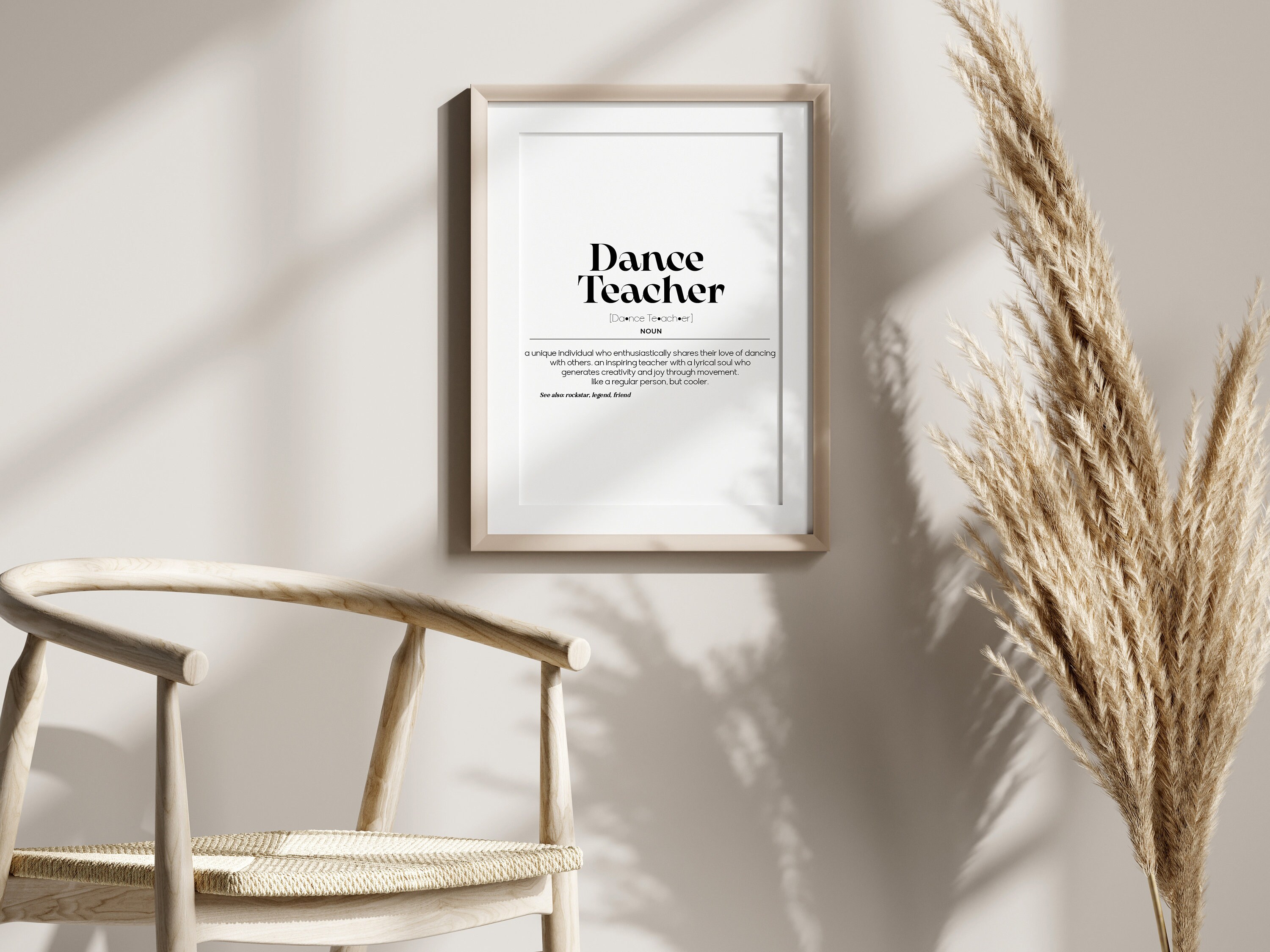 Dance Teacher Definition Print, Dance Studio Art (digital Download) - Etsy